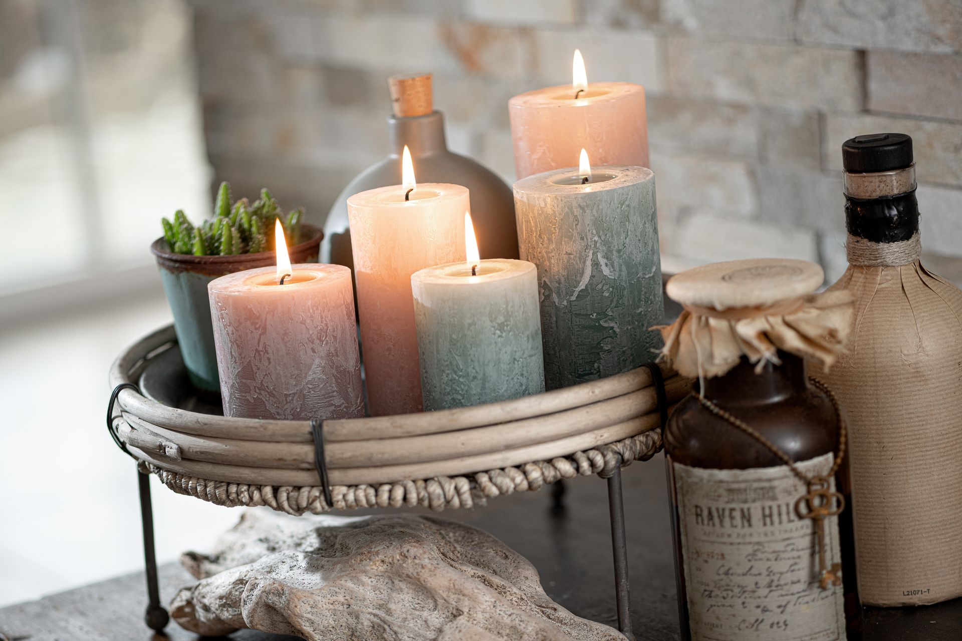 Sortiment RUSTIC Stumpen Kerzen